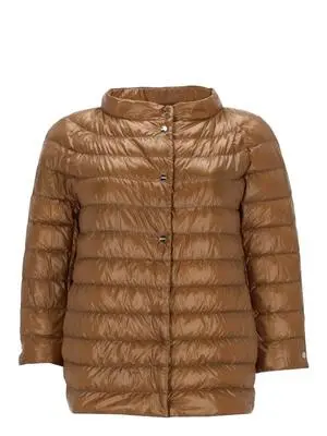 Herno Cropped Padded Down Jacket - Brown