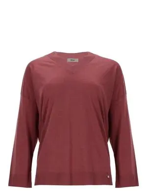 Herno Glam Knit Effect Pullover - Red