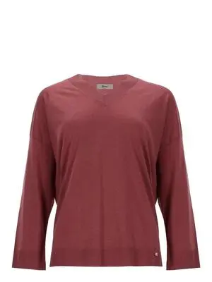Herno Glam Knit Effect Pullover - Red