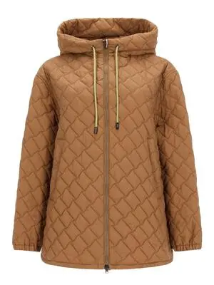 Herno Quilted Hooded Jacket - Brown