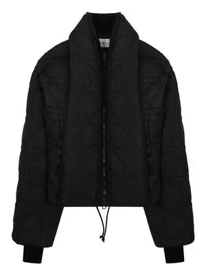 Dior Quilted Jacket With Scarf - Black
