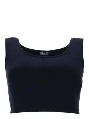 Max Mara Cotton Jersey Top - Blue