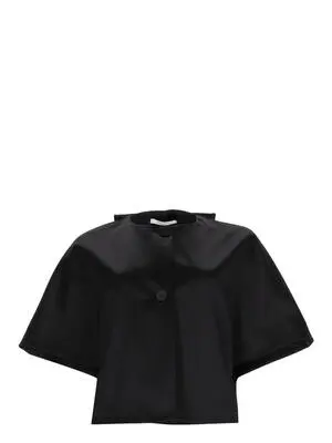 Max Mara Omelia Satin Cape - Black