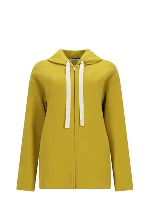 Max Mara Felpa Doria Zip Up Hoodie - Yellow