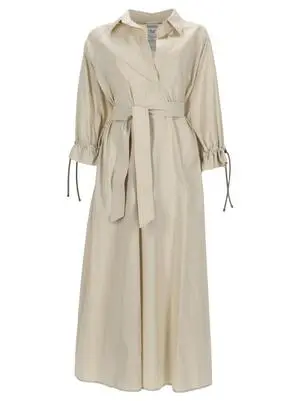 Max Mara Myrtle Belted Dress - Cream