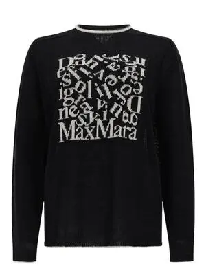 Max Mara Maglia Attore In Lino - Black