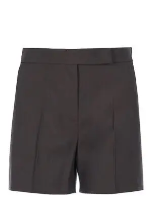 Max Mara Virgin Wool Adunco Shorts - Gray