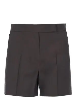 Max Mara Virgin Wool Adunco Shorts - Gray