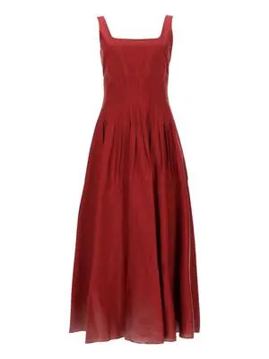 Max Mara Cotton Midi Dress - Red