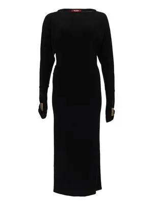 Max Mara Draped Salvo Dress - Black