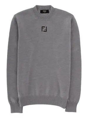 Fendi FENDI Logo Jersey Gray