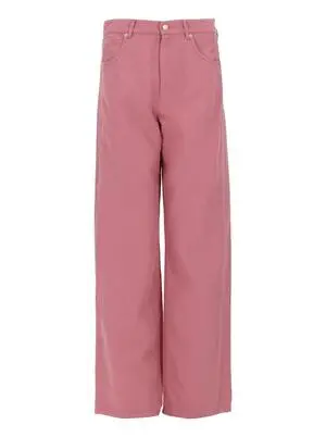 Max Mara S MAX MARA Cotton And Linen Five Pocket Trousers Pink