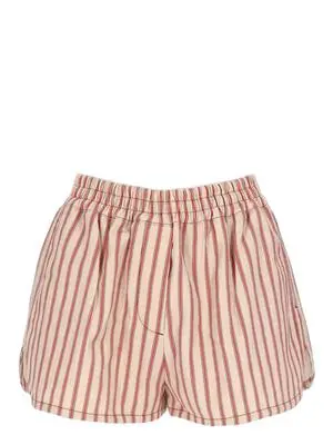 Fendi Denim Ff A Righe Shorts - Cream