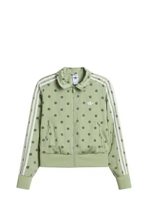 Adidas Satin Polka Dots Track Top - Magic Lime