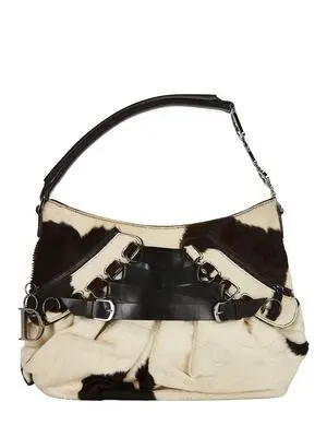 DIOR Dior Ponyhair Ballet Corset Shoulder Bag In Black