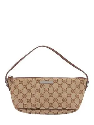 Gucci Gucci Gg Boat Pochette Shoulder Bag In Brown Brown