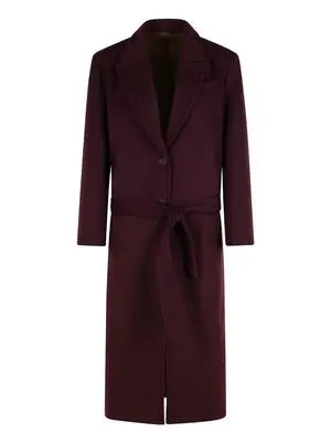 Attico Virgin Wool Blend Long Coat - Multicolor