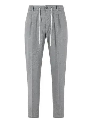 Eleventy Wool Blend Trousers Gray