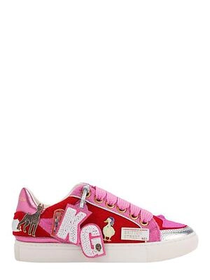Kurt Geiger Southbank Tag Slim Woven Trainers - Red
