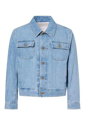 Thom Browne Backstrap Denim Jacket - Light Blue