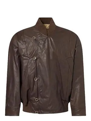 UMA WANG Jovan Leather Jacket - Brown