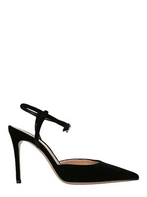 GIANVITO ROSSI Sofia 95 Velvet Heeled Courts - Black
