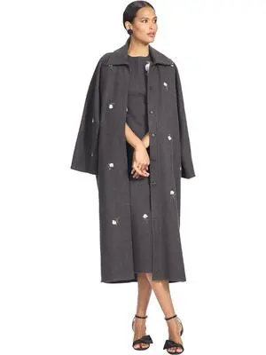 Sachin & Babi Embroidered Alessandra Coat - Graphite