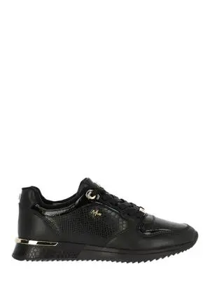 MEXX Snake-effect Panelled Sneakers - Black