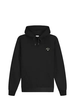 ARTE ANTWERP Logo Print Drawstring Hoodie - Black