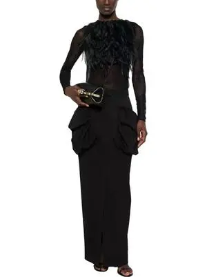 Viktor & Rolf Feather-effect Top - Black
