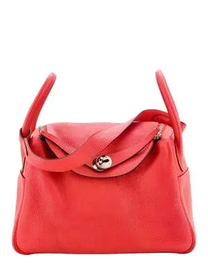 Hermès Lindy Bag Clemence 30 Shoulder Bag - Red