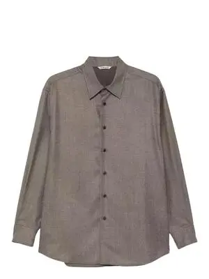 Auralee Light Wool Shirt - Brown