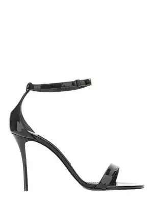 DOLCE & GABBANA Patent-Leather Sandals With Logo
