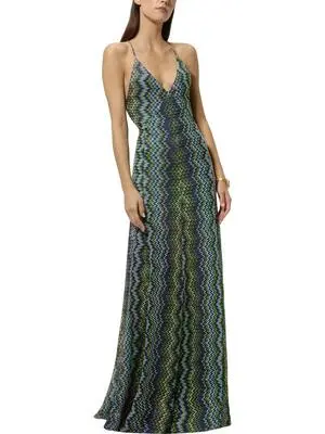 MISSONI Missoni Long Viscose Dress With Snake Motif