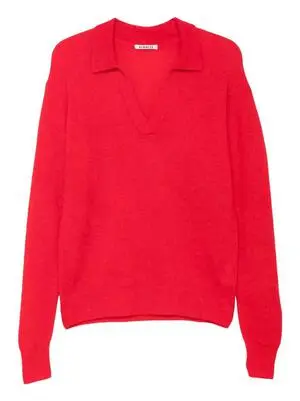 Auralee Baby Suri Knit Sweater - Red