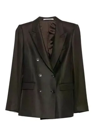 Tagliatore Double-breasted Peaked-lapel Jacket - Brown