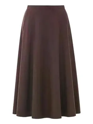 Add A-line Skirt - Brown