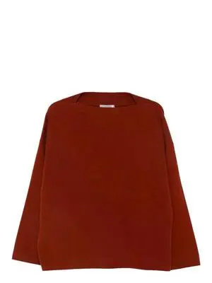 Dusan Boat-neck Sweater - Orange