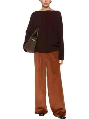 Dusan Corduroy Wide-leg Trousers - Brown
