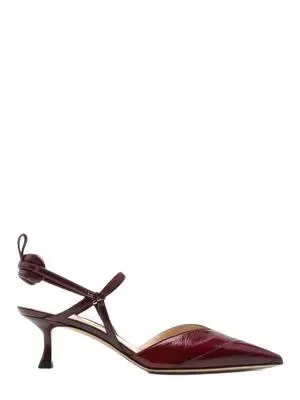 Fendi Pointed-toe Slingback Pumps - Red