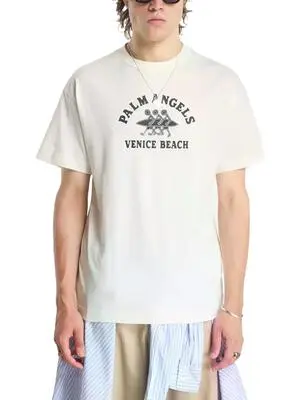 Palm Angels Graphic-print Short-sleeve T-shirt - Neutrals