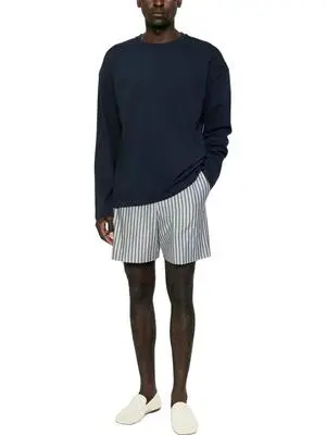 JIL SANDER Logo-embroidered Long-sleeve T-shirt - Blue