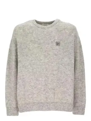 American Vintage Vitow Logo-patch Knitted Sweater - Grey