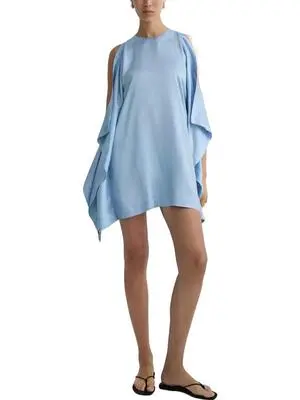 Bondi Born Como Waterfall Mini Dress - Blue