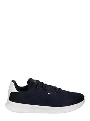 Tommy Hilfiger Perforated Logo-patch Sneakers - Blue