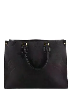 LOUIS VUITTON Louis Vuitton Onthego Monogram Empreinte Giant MM Tote Bag Black