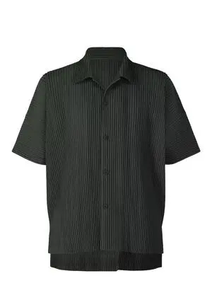 Issey Miyake Pleated Button-down Shirt - Green