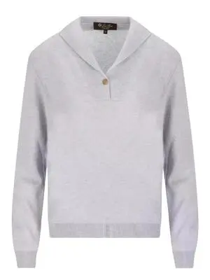Loro Piana Loro Piana Sergio Cashmere Polo Shirt Grey