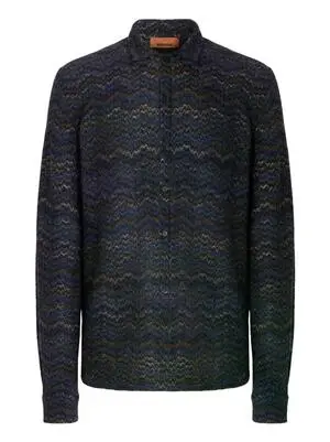 Missoni Cashmere And Viscose Knit Shirt - Blue