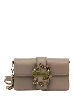 Just Cavalli Iconic Snakes Cross Body Bag - Brown